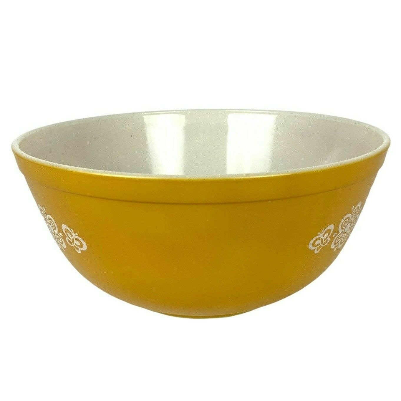 Pyrex Butterfly Gold Mixing Bowl 2.5 Quart Butterscotch White - Etsy