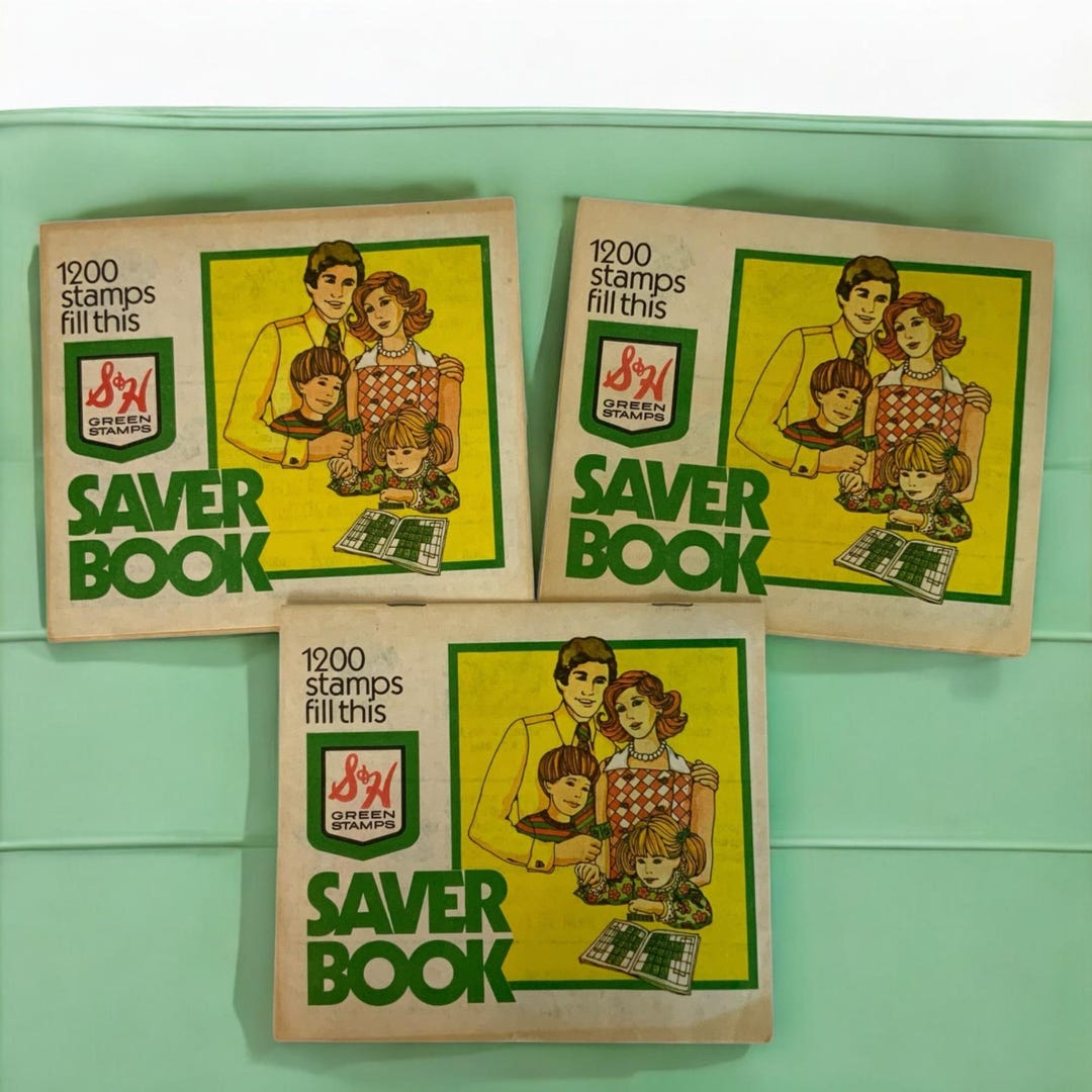 Vintage S&H Green Stamp Saver Books Lot of 3 Collectible Retro ...