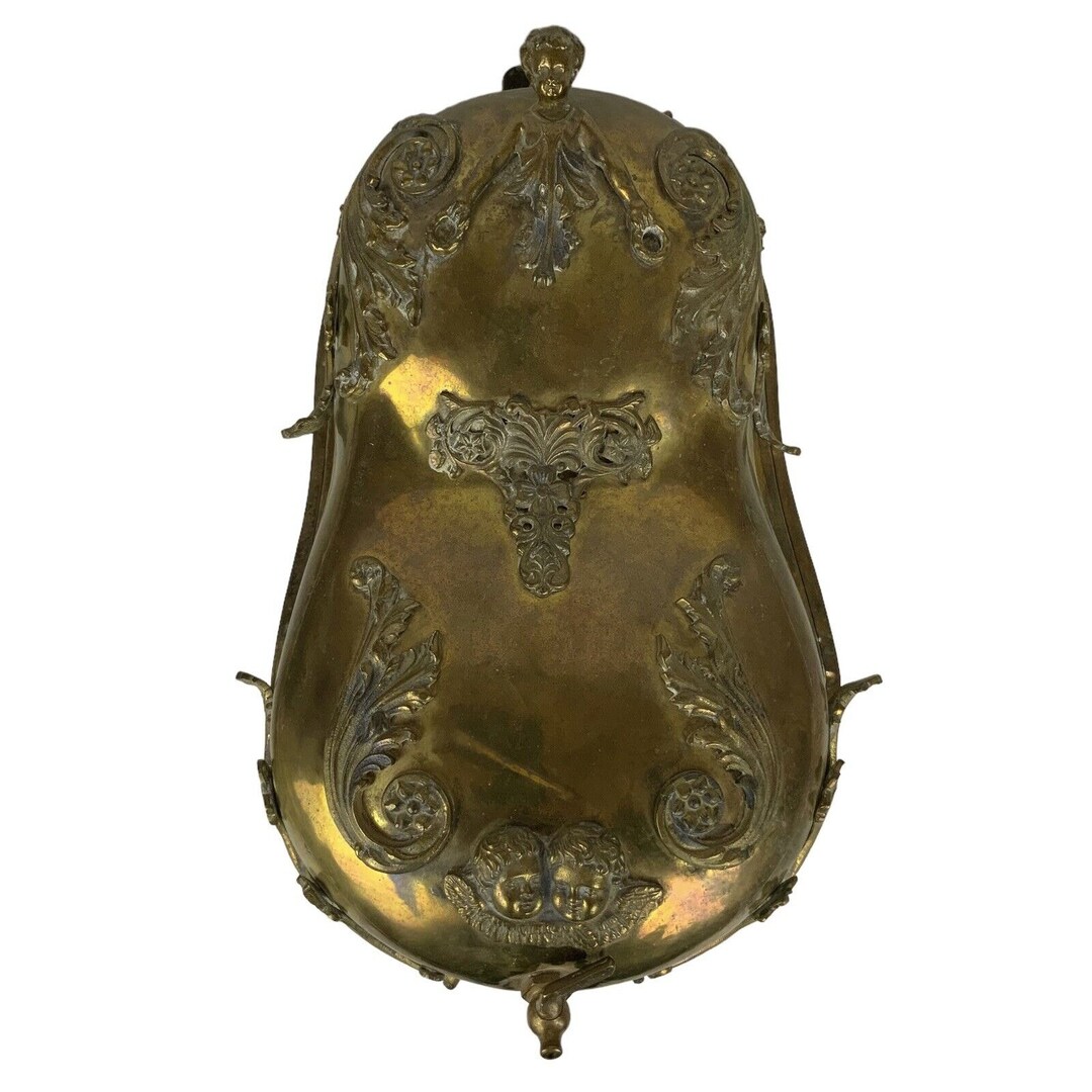 Antique Solid Brass Lavabo Wall Mount Fountain Tank Cherubs Renaissance ...