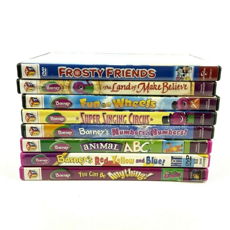 Barney & Friends 8 DVD Lot Animals Abcs Numbers Holiday Circus - Etsy