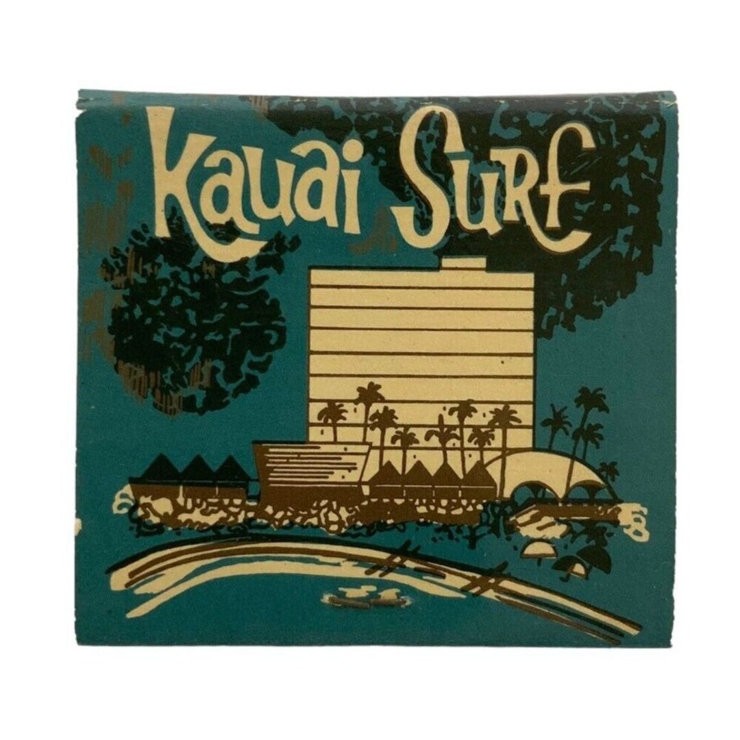 Kauai Surf Hawaii Matchbook Tiki Polynesian Hotel Ephemera Surfing ...