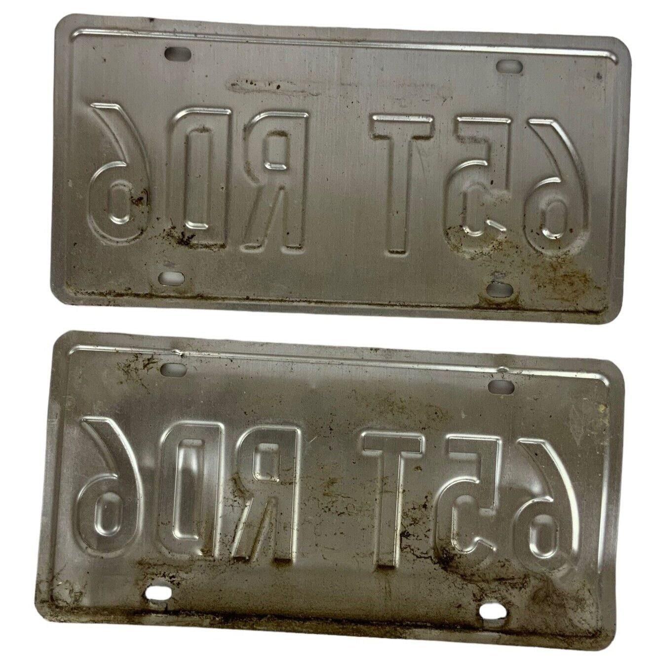 Texas Retired License Plate Pair 65T RD6 Lone Star State Garage Man ...