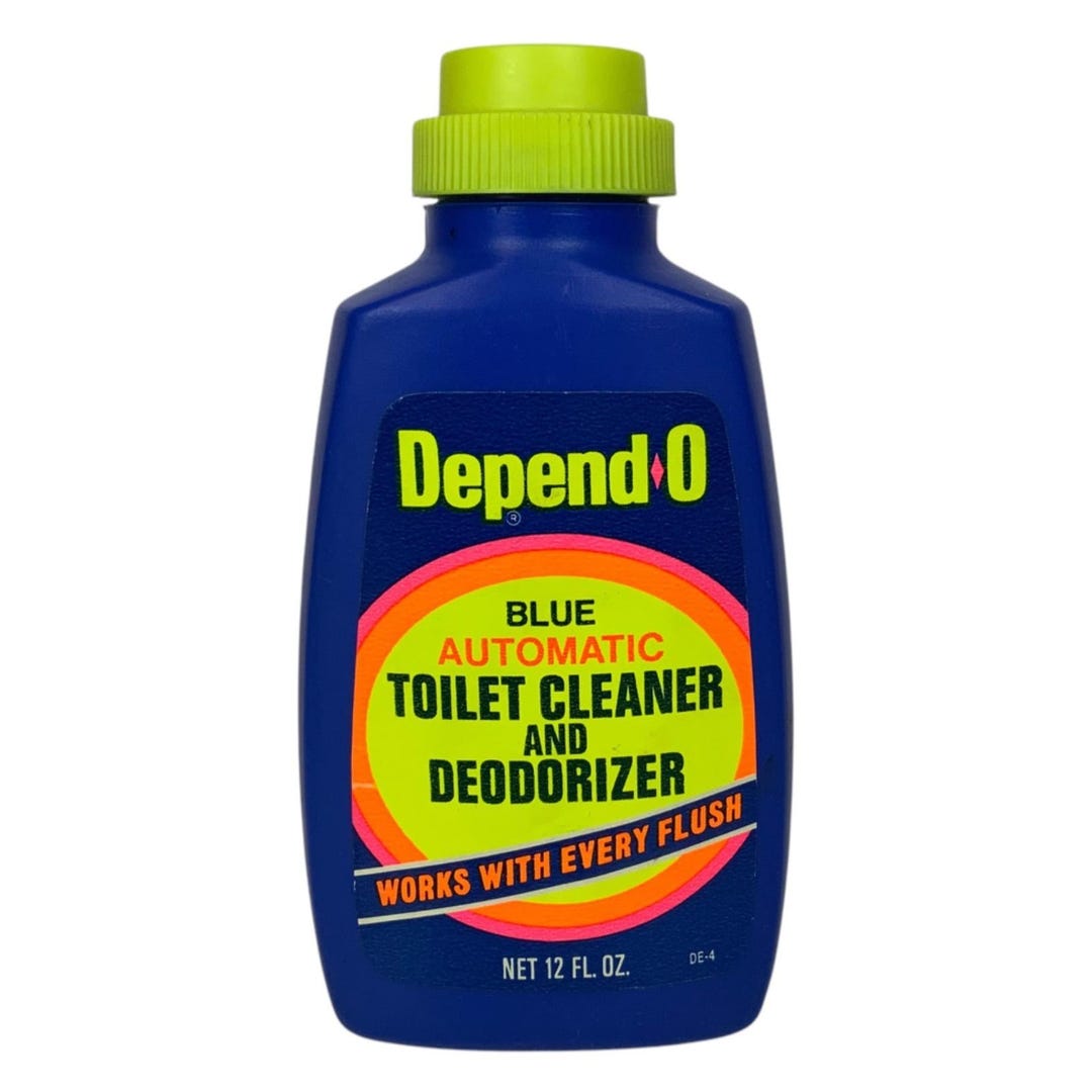 Vintage Depend-o Blue Automatic Toilet Cleaner & Deodorizer 12 Fl Oz ...