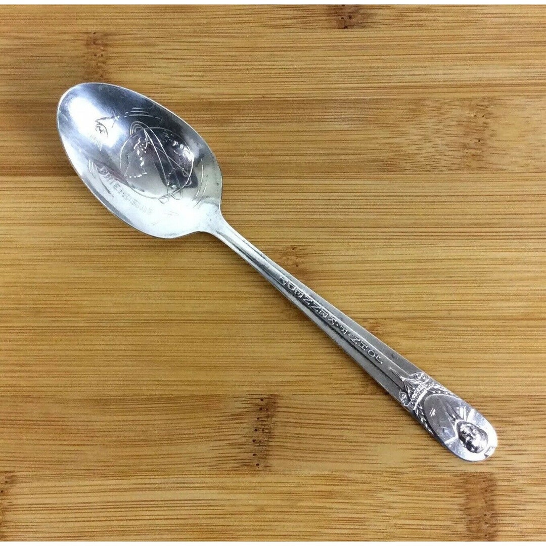 John F Kennedy NASA Friendship 7 Souvenir Spoon Wm Rogers Silver Plate ...