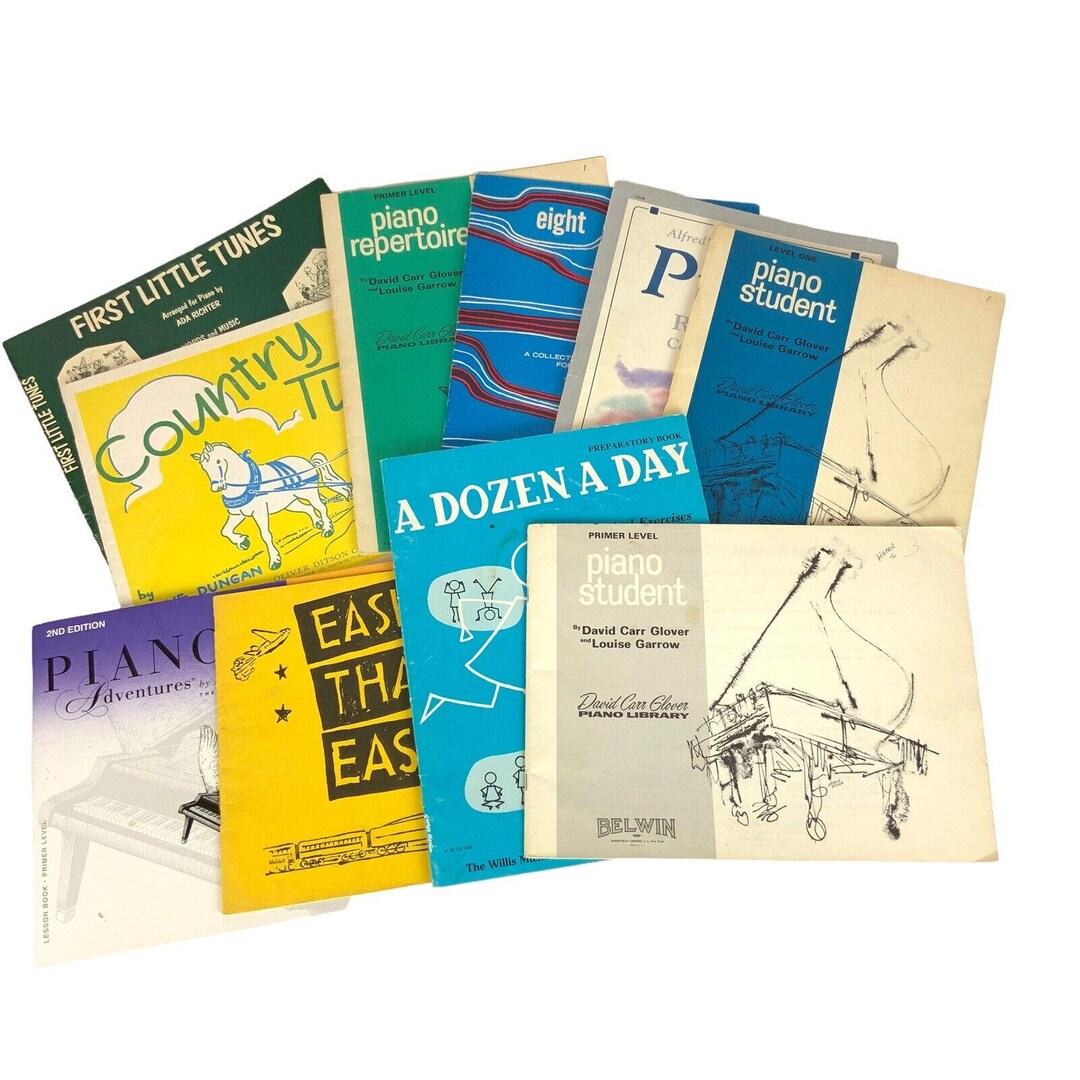Primer Piano Books Beginner Sheet Music Lot of 10 Instructional Recital ...