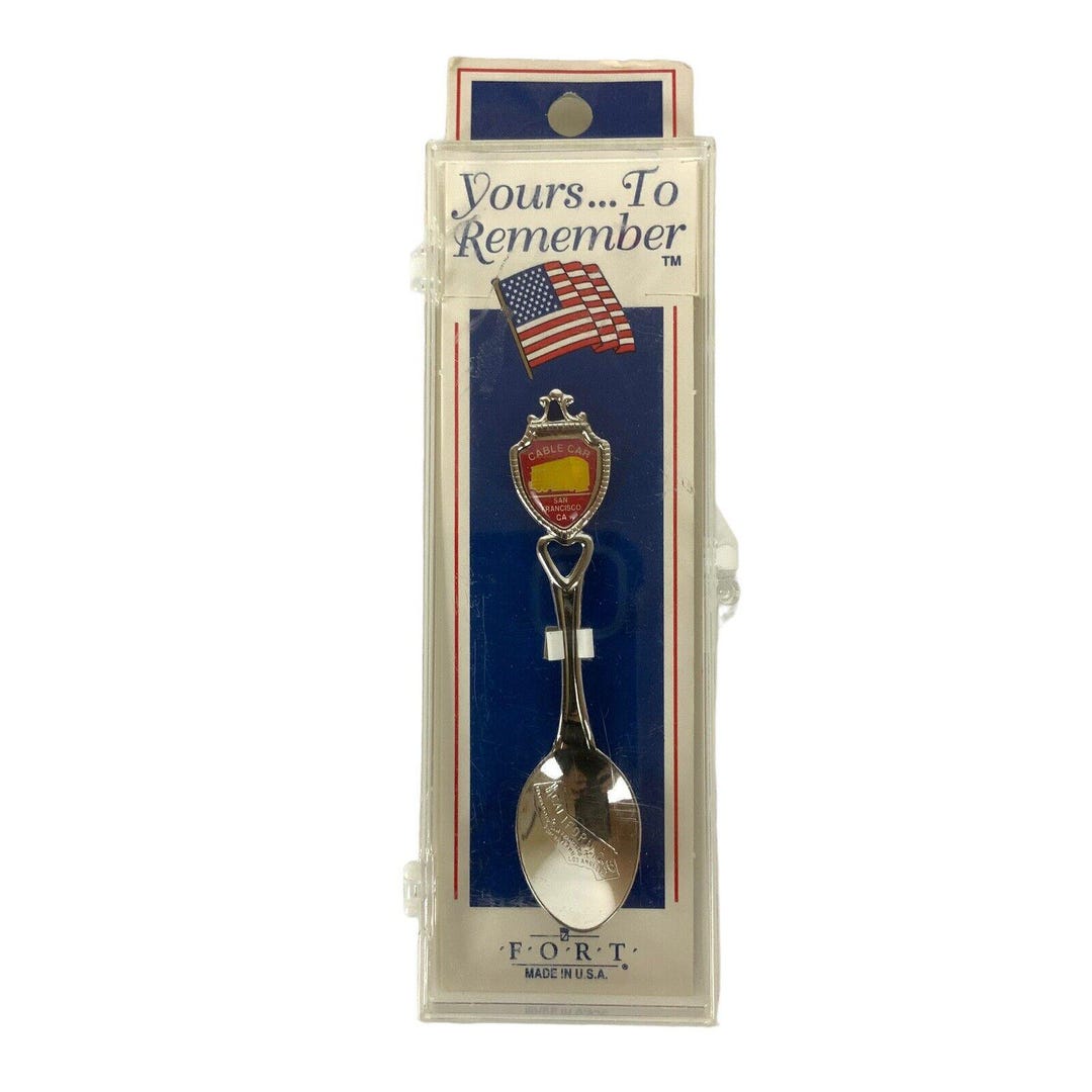 San Francisco Cable Car Souvenir Spoon Silvertone Collectible by Fort ...