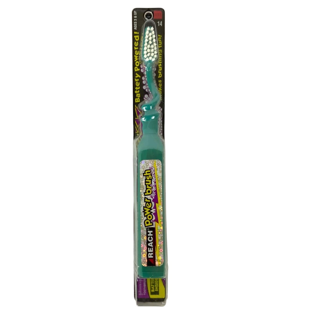 Vintage Reach Power Brush Battery-powered Kids Toothbrush Soft Bristles ...