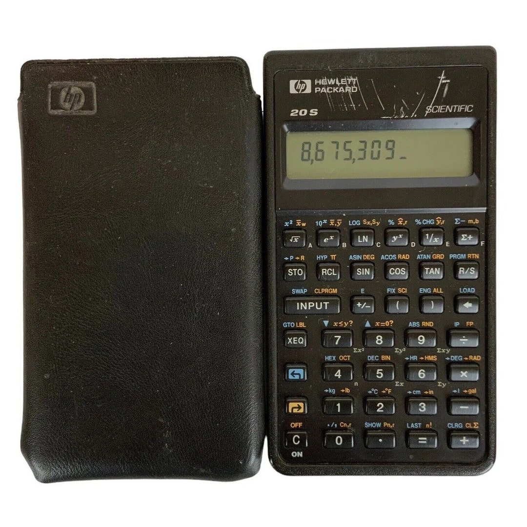 Hewlett Packard HP 20S Scientific Calculator Slip Case Vintage 1987 - Etsy