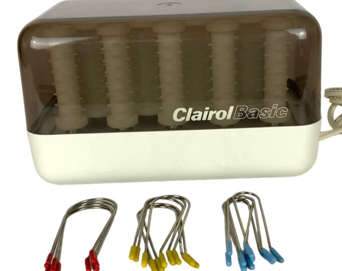 Clairol Basic Hot Rollers Model C 14 With Clips Compact Hair Curlers Set Vtg Etsy