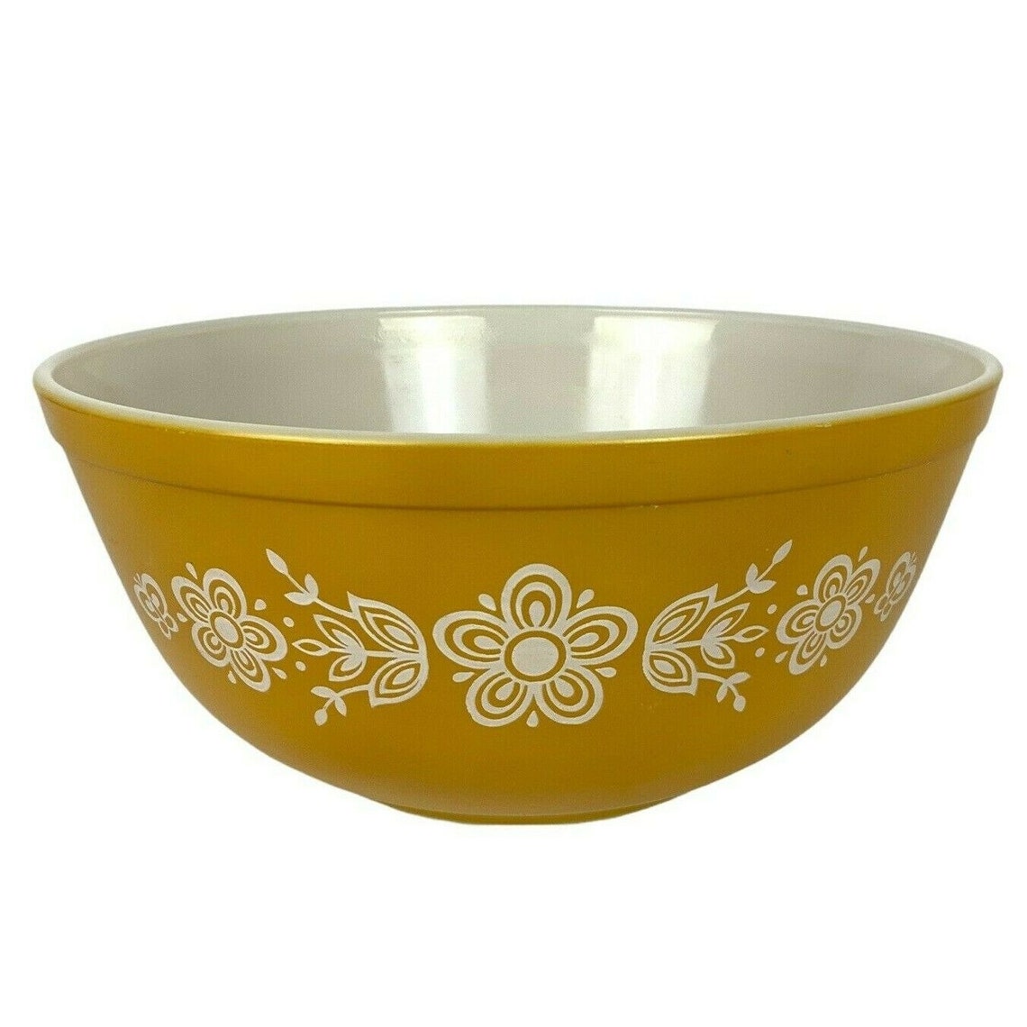 Pyrex Butterfly Gold Mixing Bowl 2.5 Quart Butterscotch White - Etsy