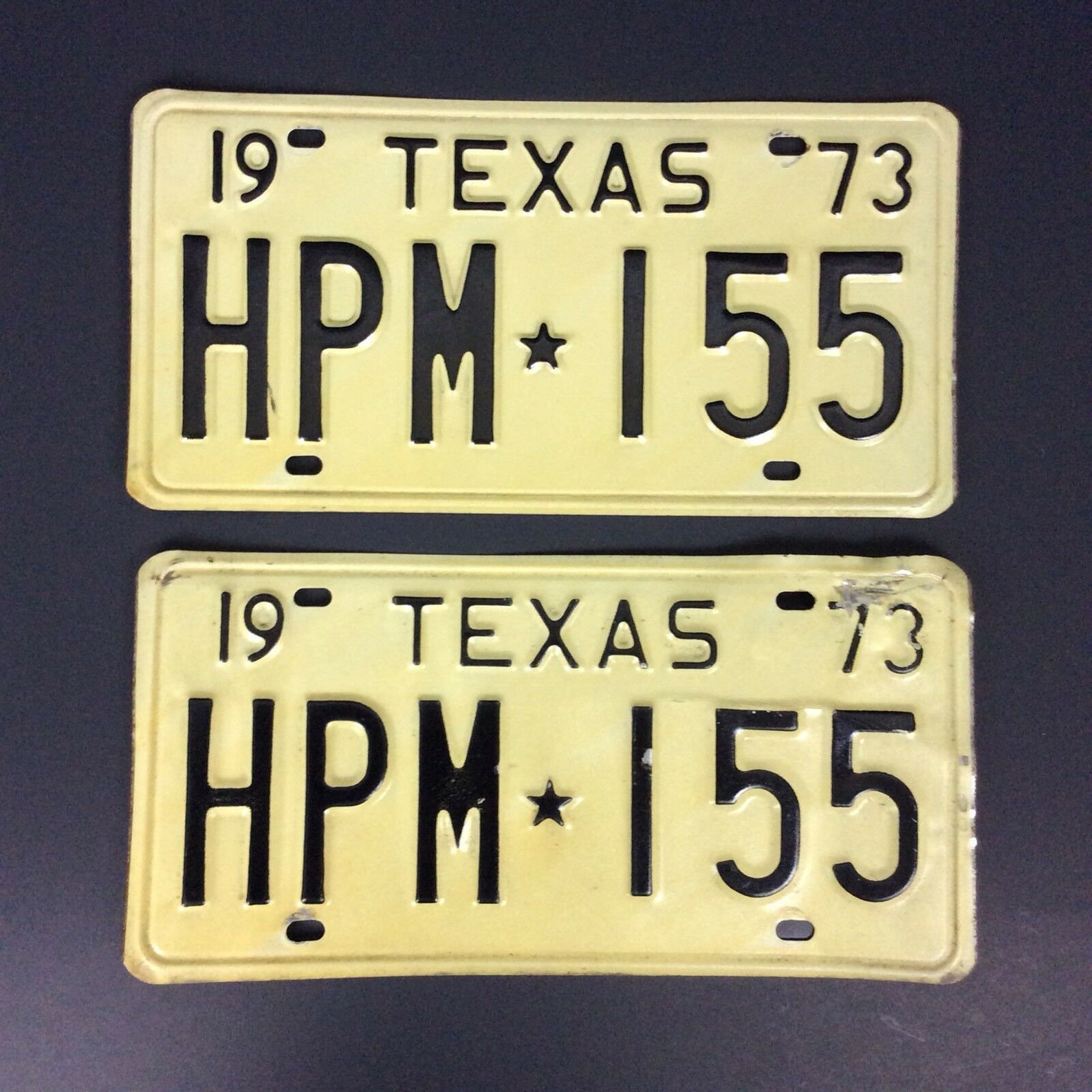 Vintage Texas License Plates Pair 1973 HPM155 Lone Star | Etsy