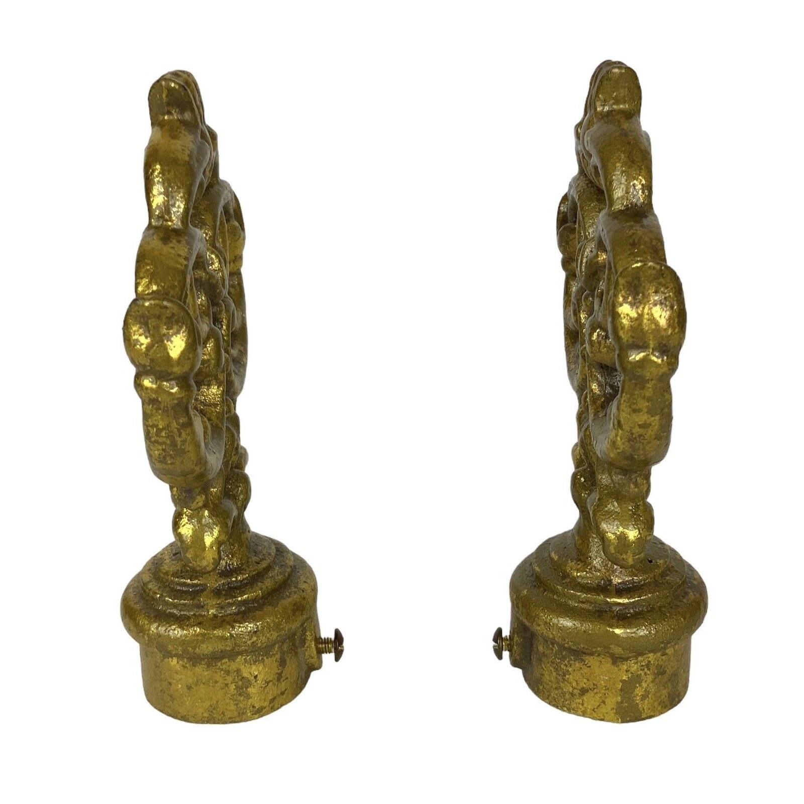 Gold Cast Metal Fence Gate Finials Set of 2 Gilded Ornate - Etsy