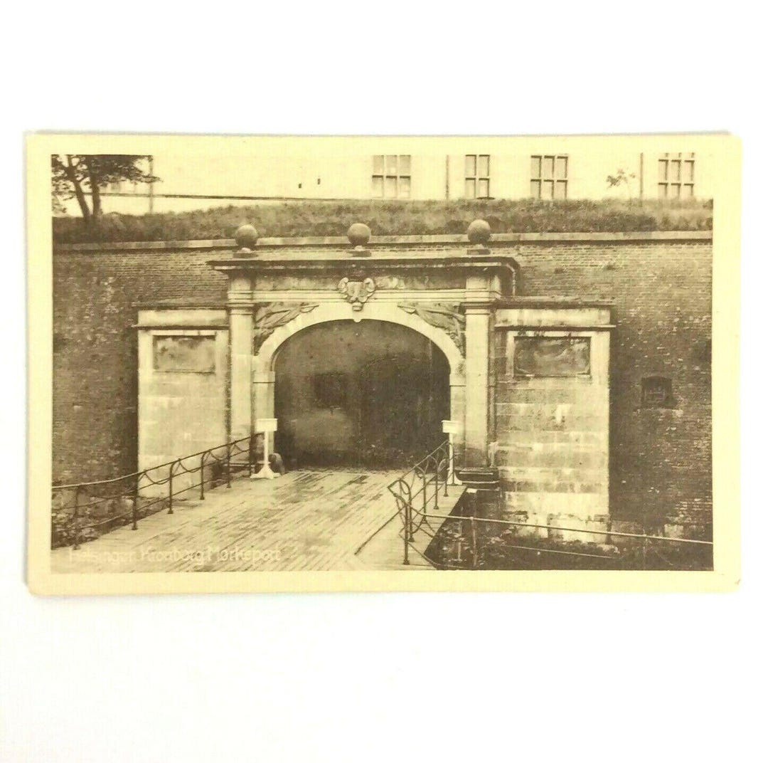 Vintage Dutch Postcard Fort Gate Entrance Black & White 1920s ...