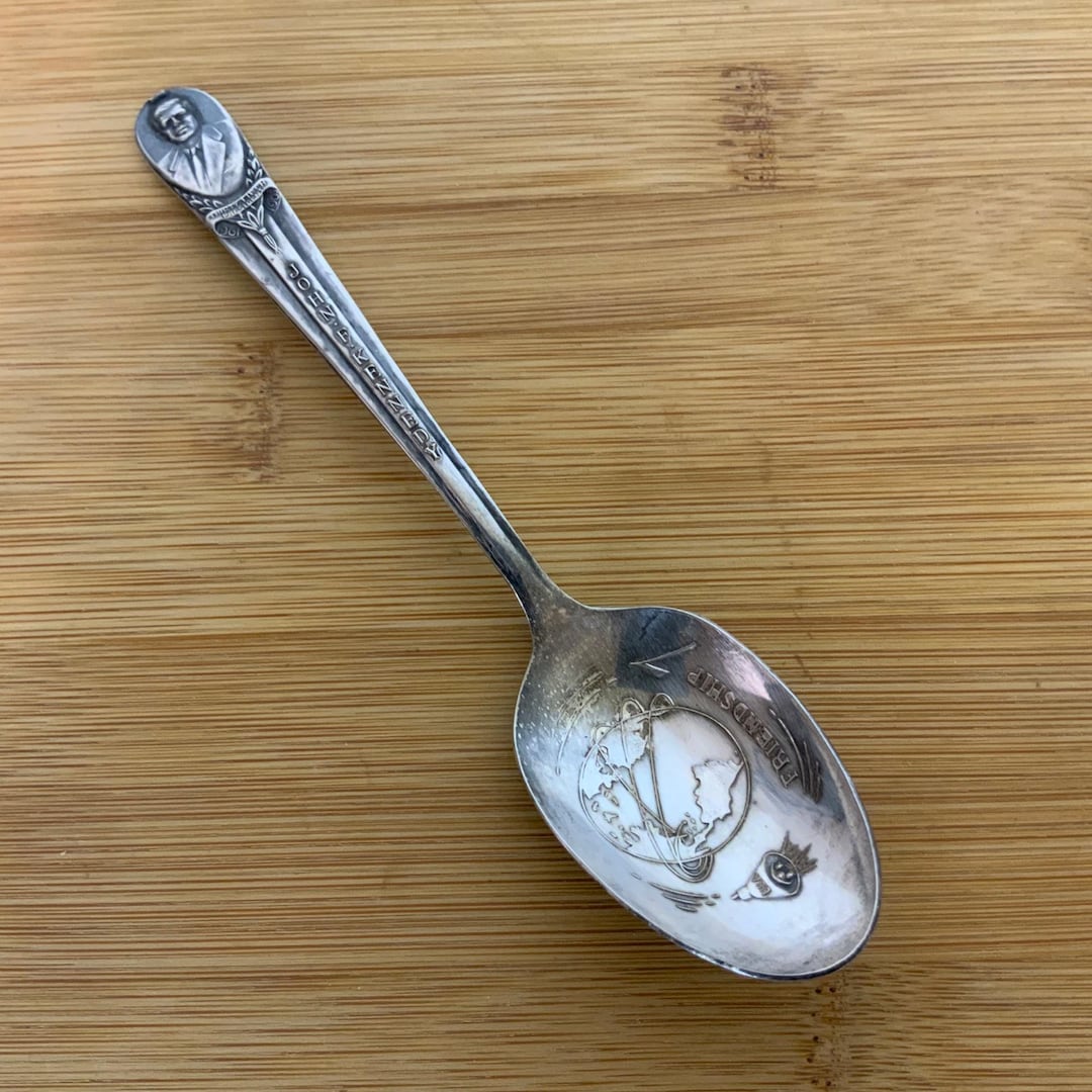 Vintage John F Kennedy Commemorative Spoon Wm Rogers Mfg IS Silverplate ...