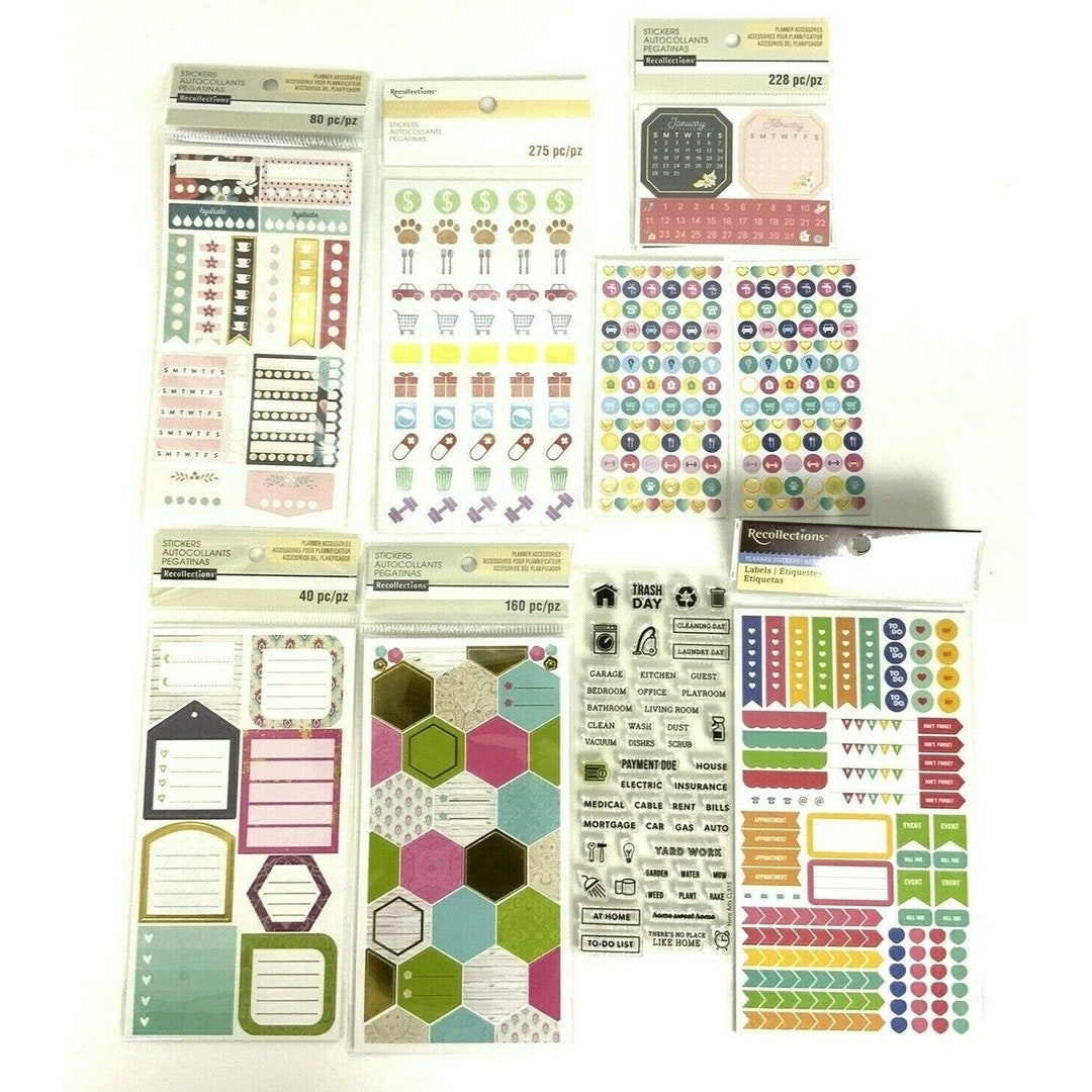 Planner Stickers Mixed Lot Recollections 1300 Todo Lists Calendar ...