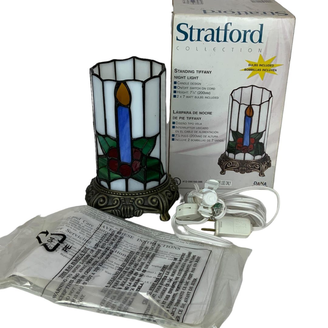 Stratford Collection Standing Tiffany Night Light Candle Design ...