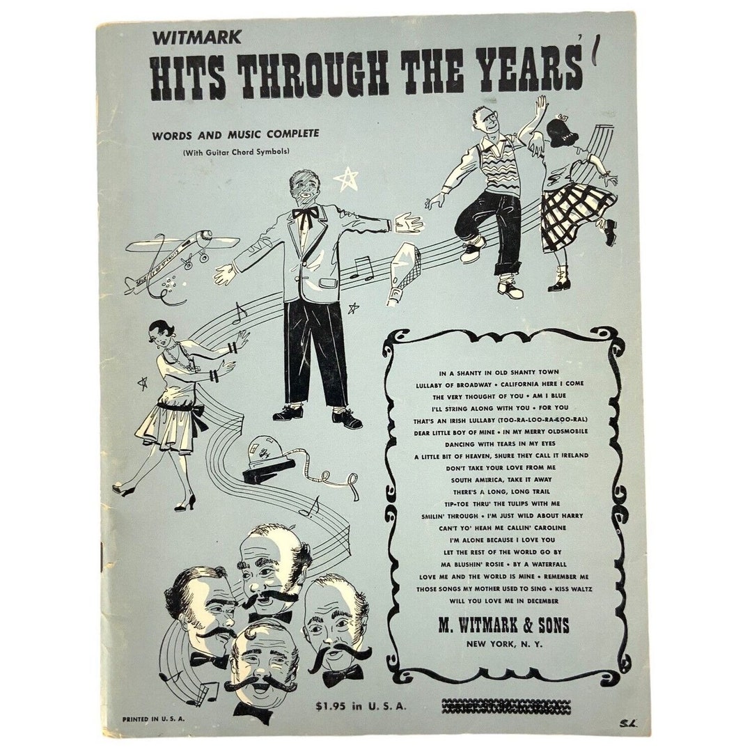 Witmark Hits Through the Years Sheet Music Book Words Music Guitar ...