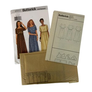 Butterick 6931 Sewing Pattern Womens Misses Maxi Dress Sizes 14-16-18 ...
