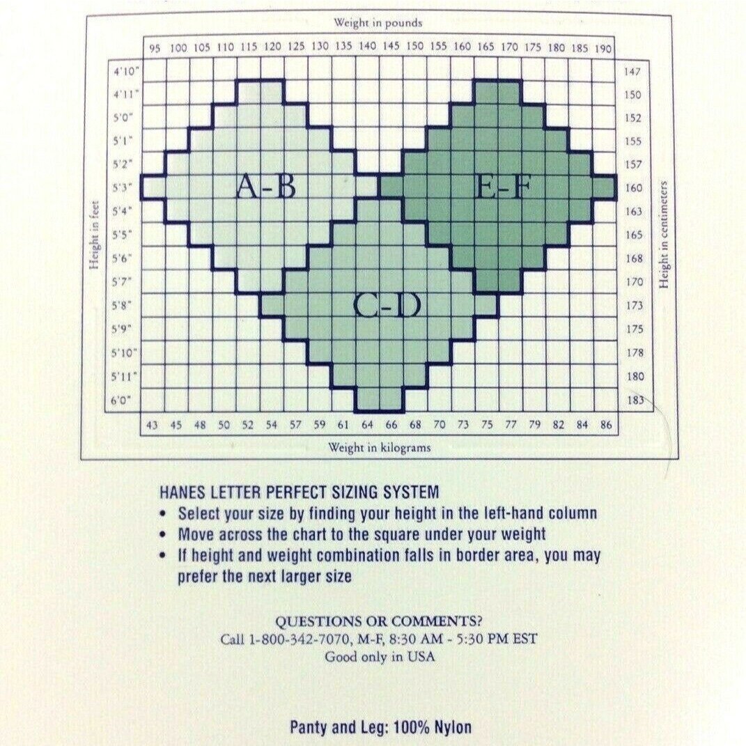 Hanes Too Pantyhose Size EF XL Pearl Sheer Sandalfoot Vtg 1994 Made in ...