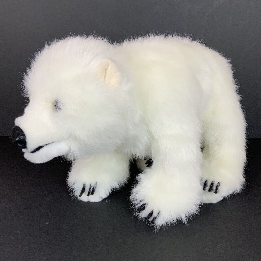 Folkmanis Puppets Polar Bear Cub Plush Hand Puppet Pretend Play ...