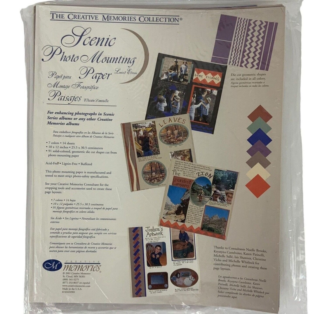 Creative Memories 10x12 Scenic Photo Mounting Paper Die Cut Shapes ...