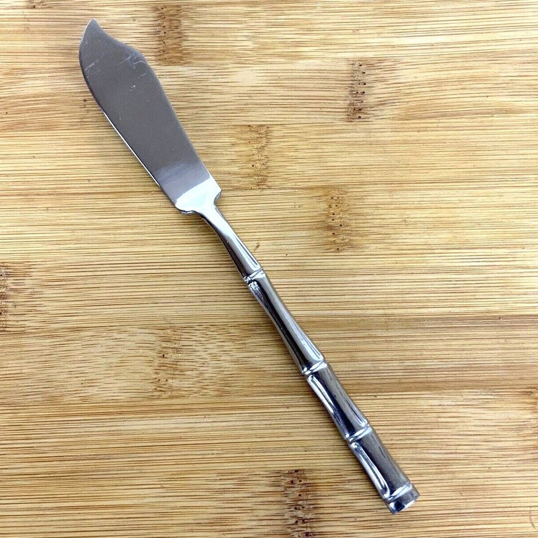 Lifetime Cutlery IC Bamboo Master Butter Knife Stainless Steel Flatware ...