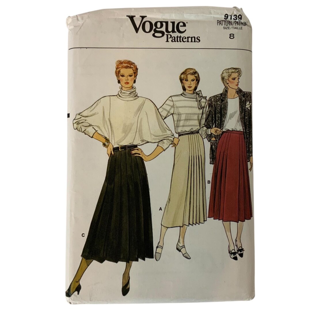 Vintage Vogue 9139 Sewing Pattern for Misses Maxi Skirts Size 8 Uncut ...