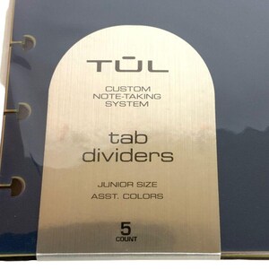TUL Custom Note-taking System Tab Dividers Junior Size Assorted Colors ...