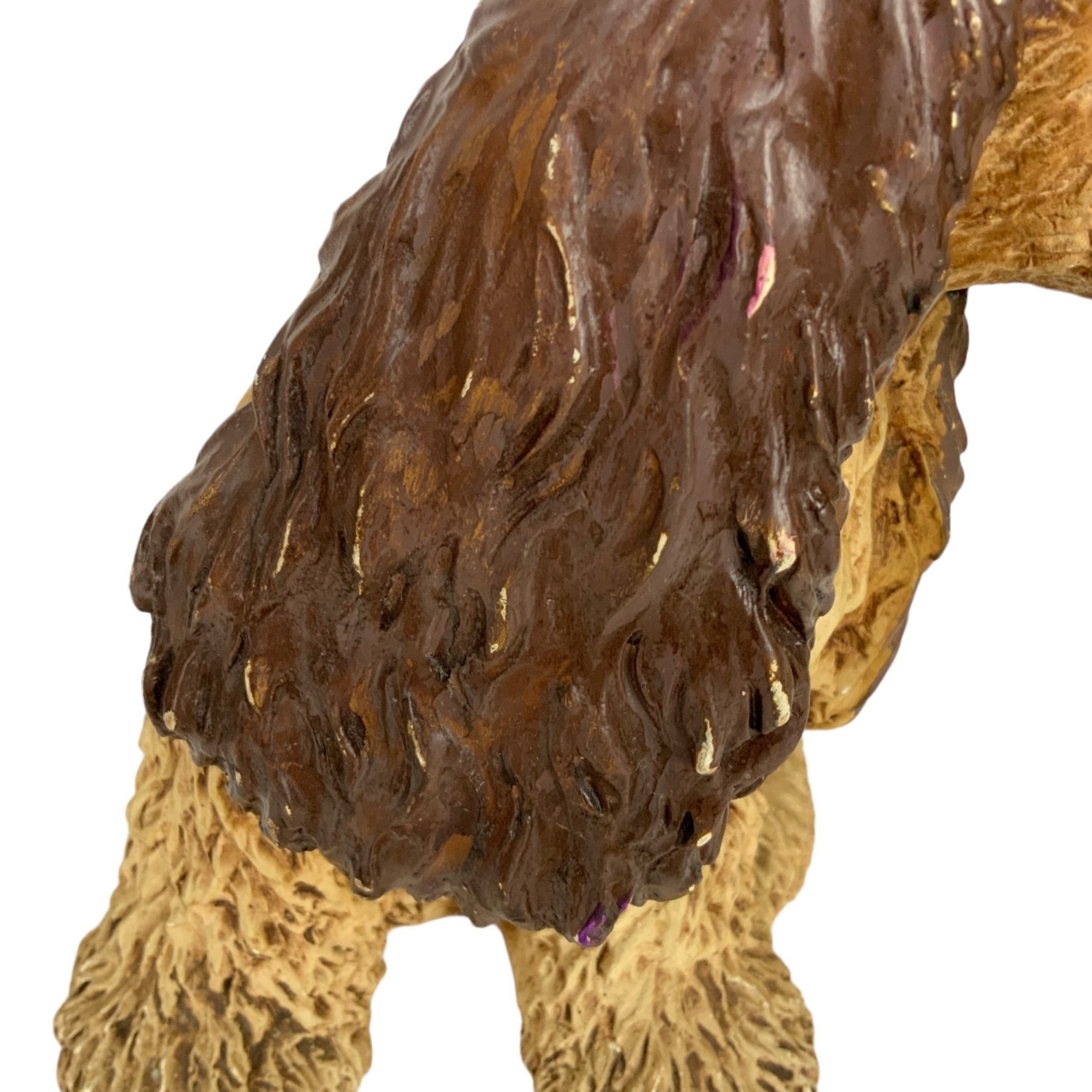 Realistic Plaster Cocker Spaniel Statue Hand Painted Brown Beige Heavy ...
