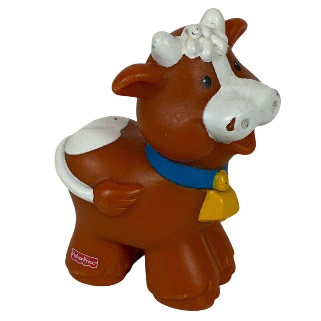 Vintage Fisher Price Little People Cow Replacement Figure Farm Animal ...