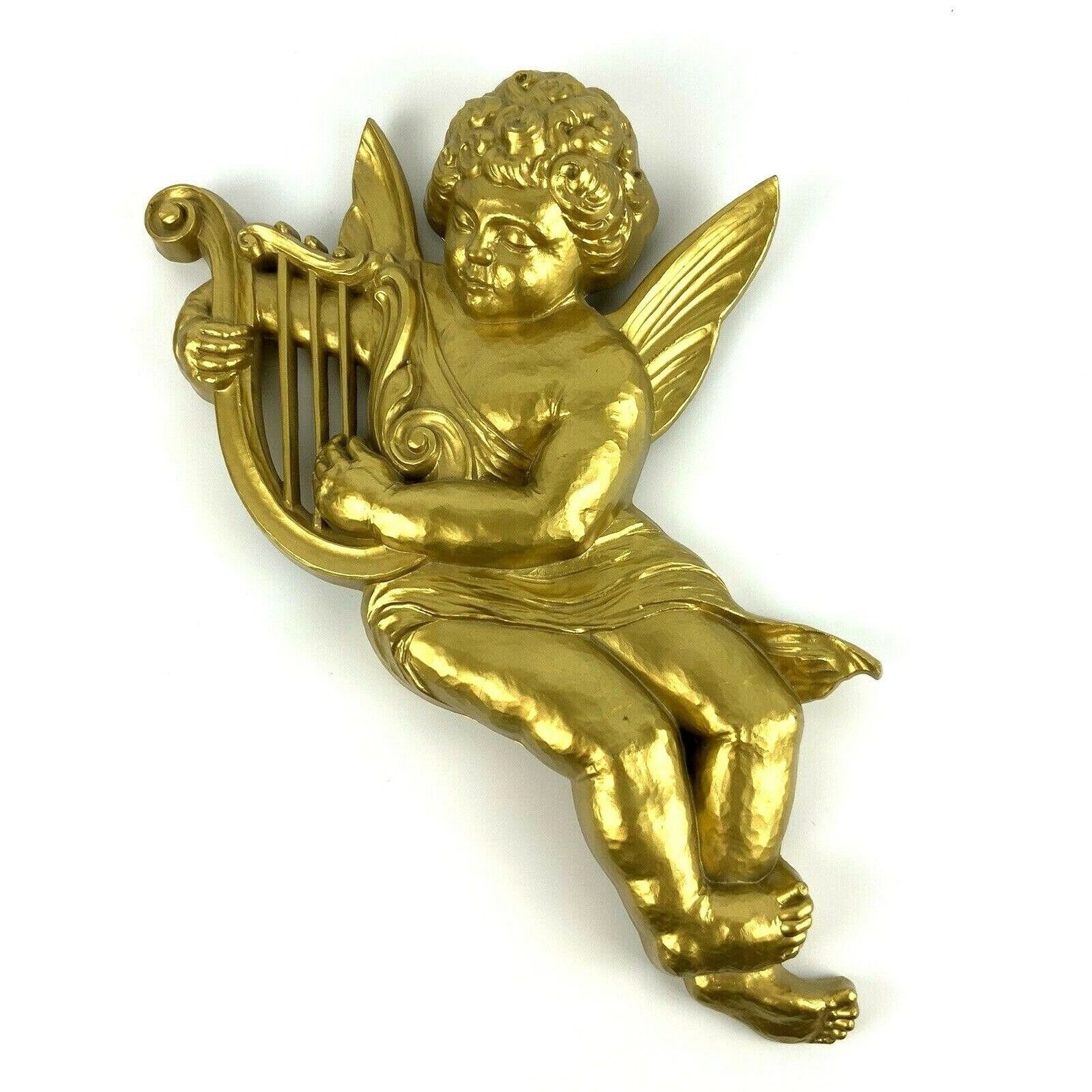 Syroco 2 Gold Cherubs Angels Music Plastic Wall Decor 16 inch | Etsy
