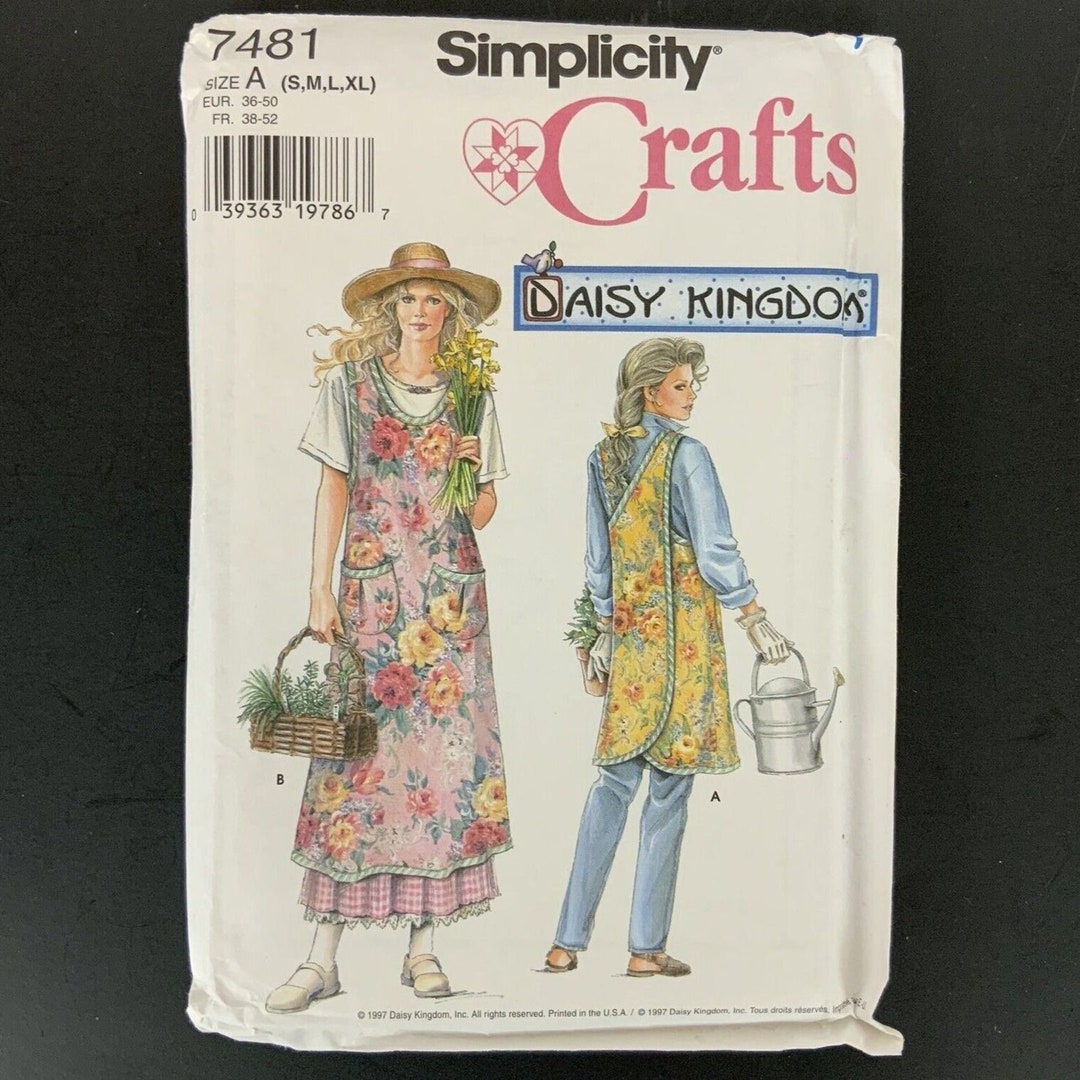Simplicity Crafts 7481 Daisy Kingdom Misses Apron S-XL Sewing - Etsy