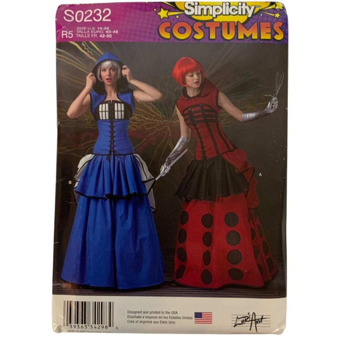 Simplicity Costumes Sewing Pattern S0232 Time Travel Steampunk Cosplay ...