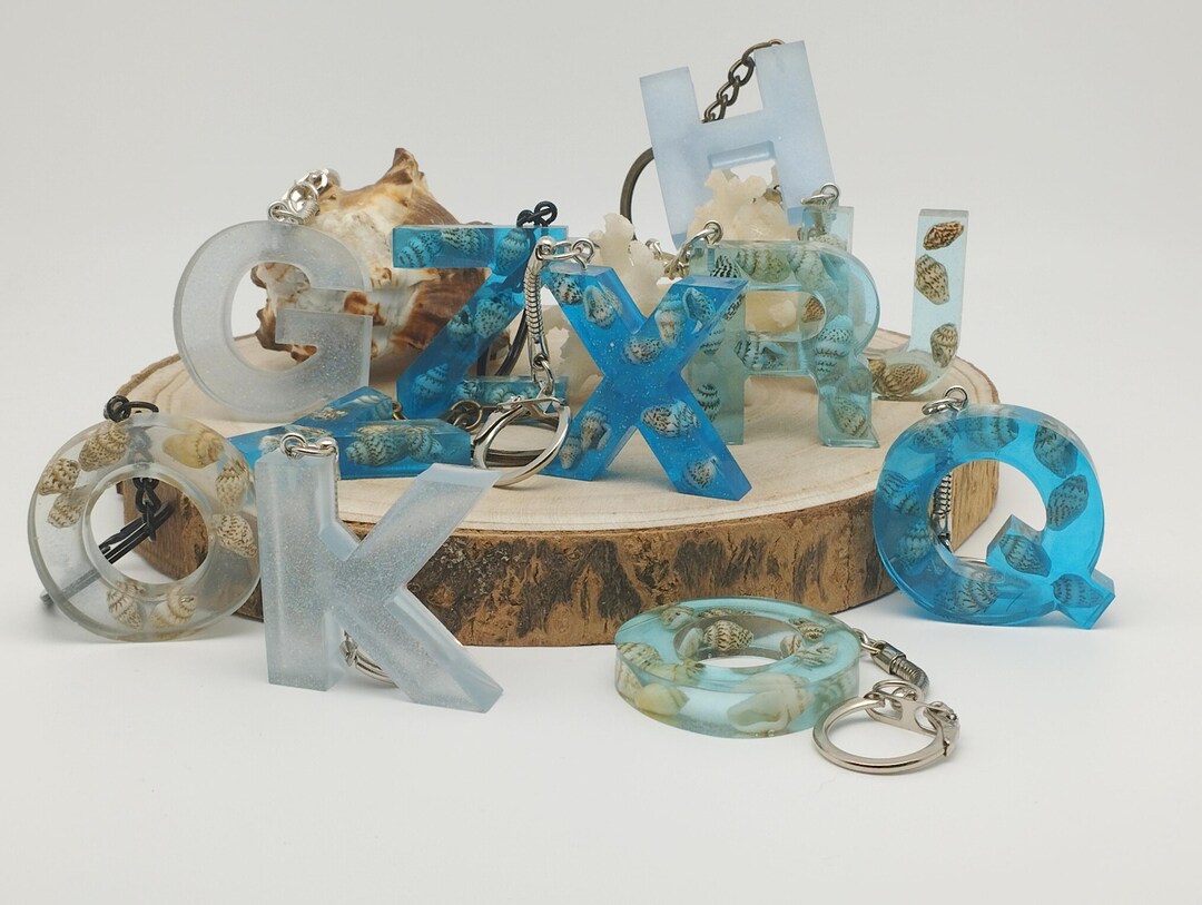 Personalized Resin Alphabet Letter Keychains - Handmade - Christmas ...