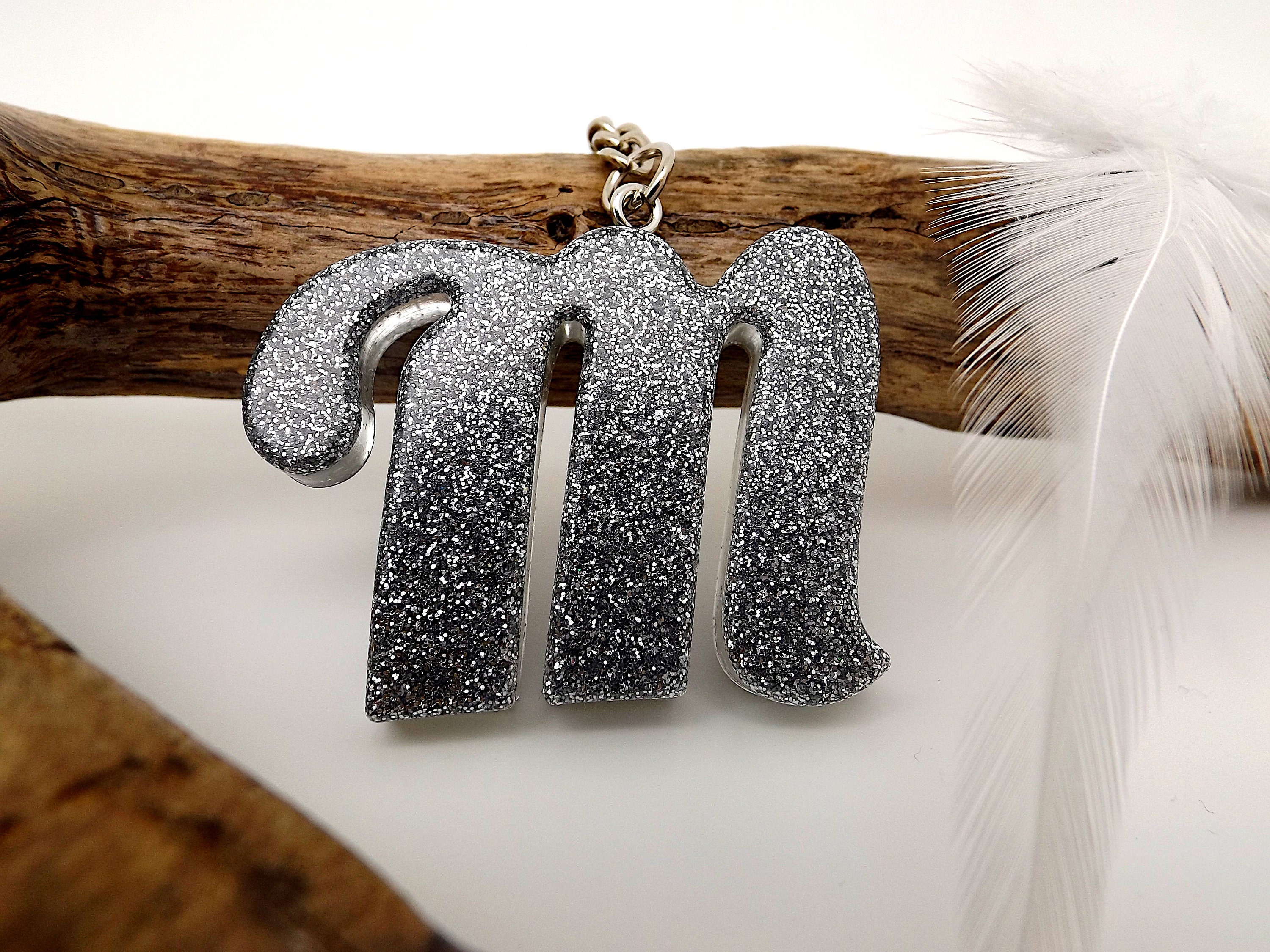 Personalized Resin Alphabet Letters Keyrings Handmade Christmas Gift ...