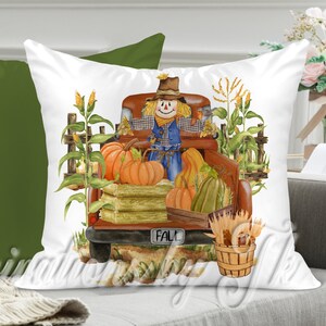 Happy Fall Scarecrow & Truck Design, 12 X 12 Fall Design, Autumn ...