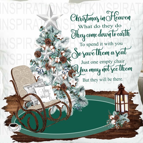 Christmas in Heaven Empty Chair Saying Poem Digital Download - Etsy