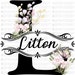 Spring Floral Split Letters L Sublimation Design 13 X 13 - Etsy