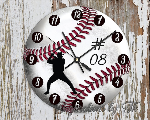 Baseball 12 Round Clock Face Design Baseball Clock | Etsy