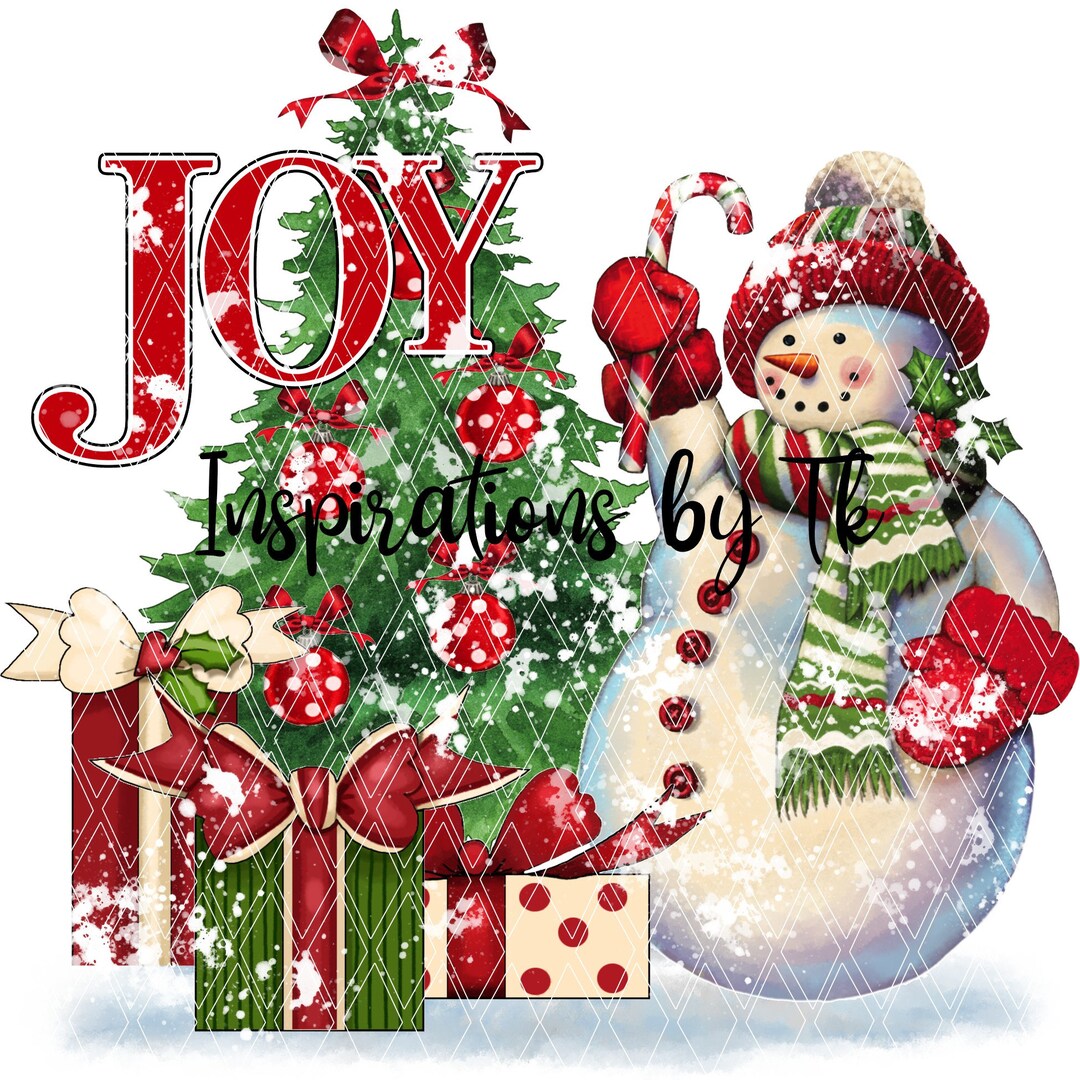 Snowman Joy Design, Christmas Design, Sublimation Design, Digital ...