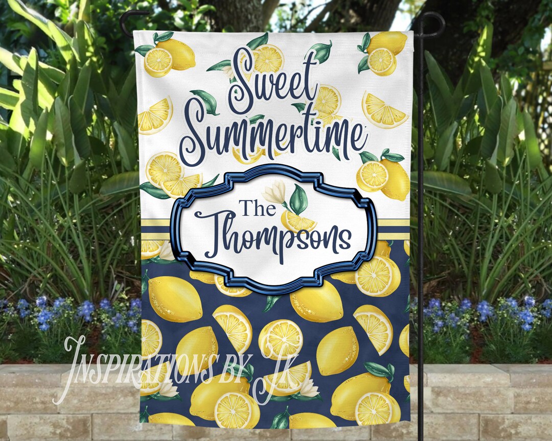 Sweet Summertime Lemon Garden Flag, Spring/summer Design, Ready to ...