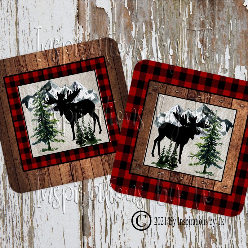 Buffalo Plaid Moose - Etsy