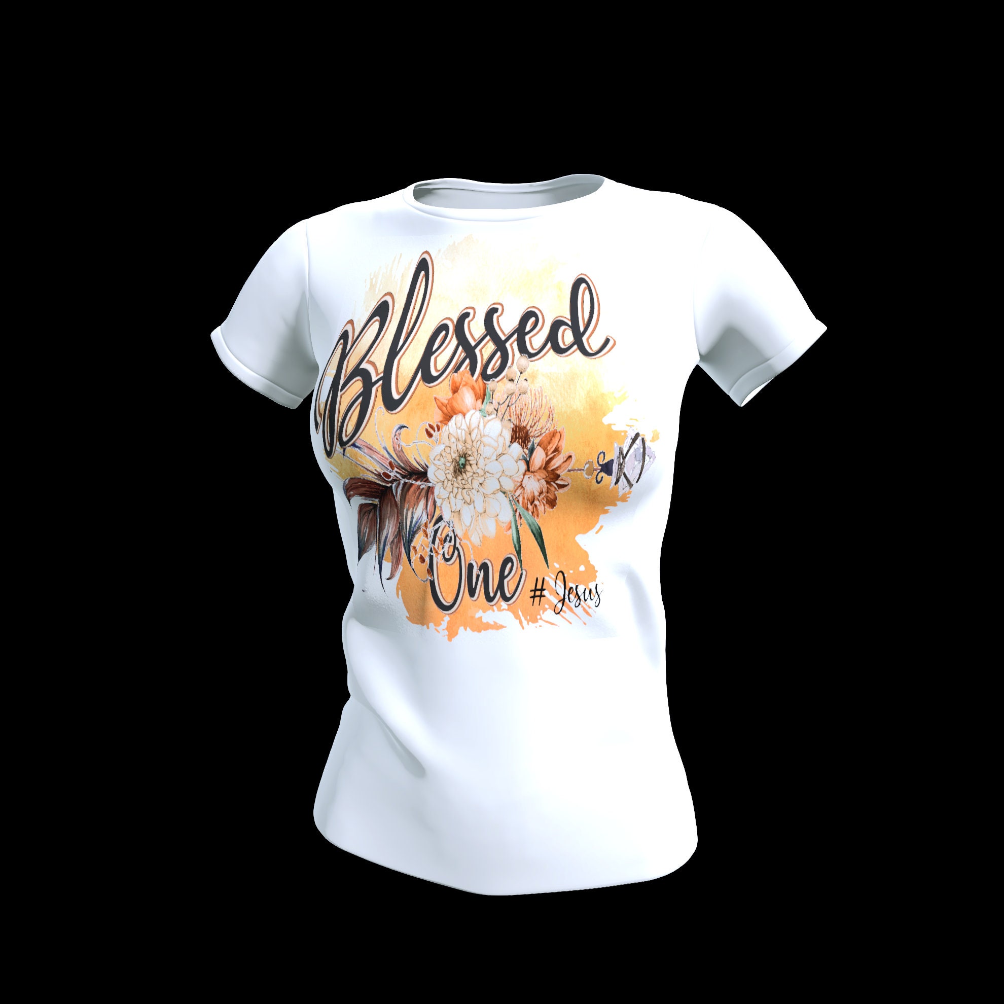 Blessed One with Arrow & Florals Jesus Christian | Etsy