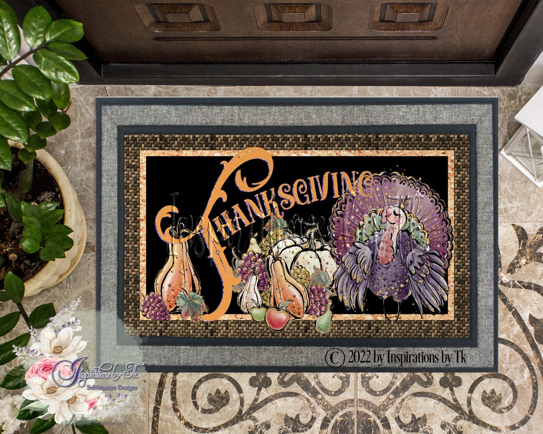 Thanksgiving Turkey Doormat Design, Fall Design, Thanksgiving Design ...