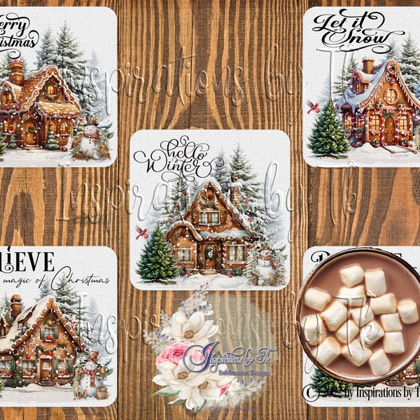 Christmas Coasters - Etsy
