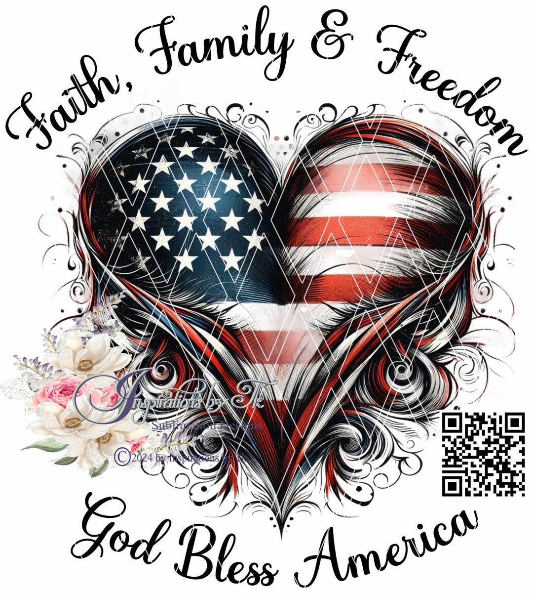 Faith Family & Freedom Digital Design, Patriotic Clipart, USA, God ...