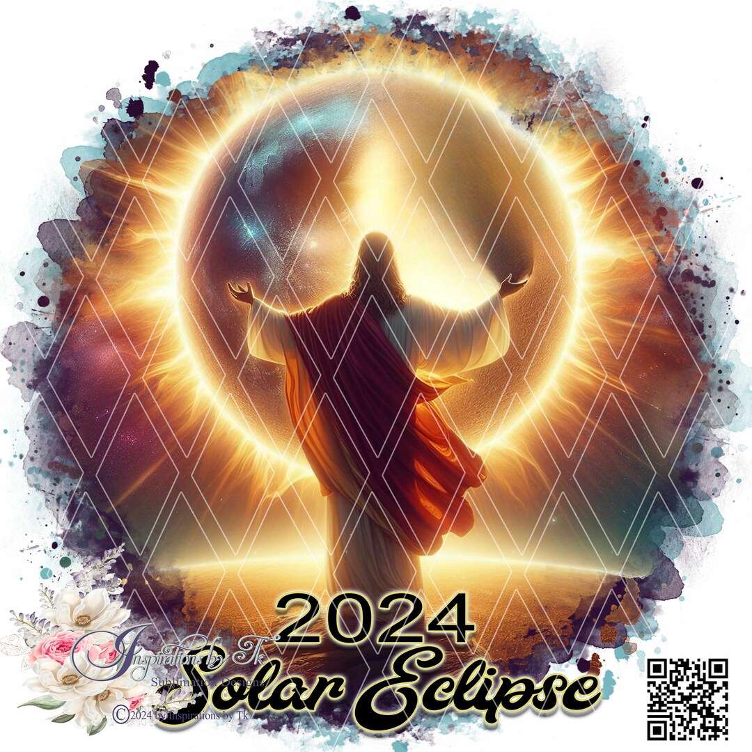2024 Solar Eclipse Jesus Protecting the World, Religious/christian ...