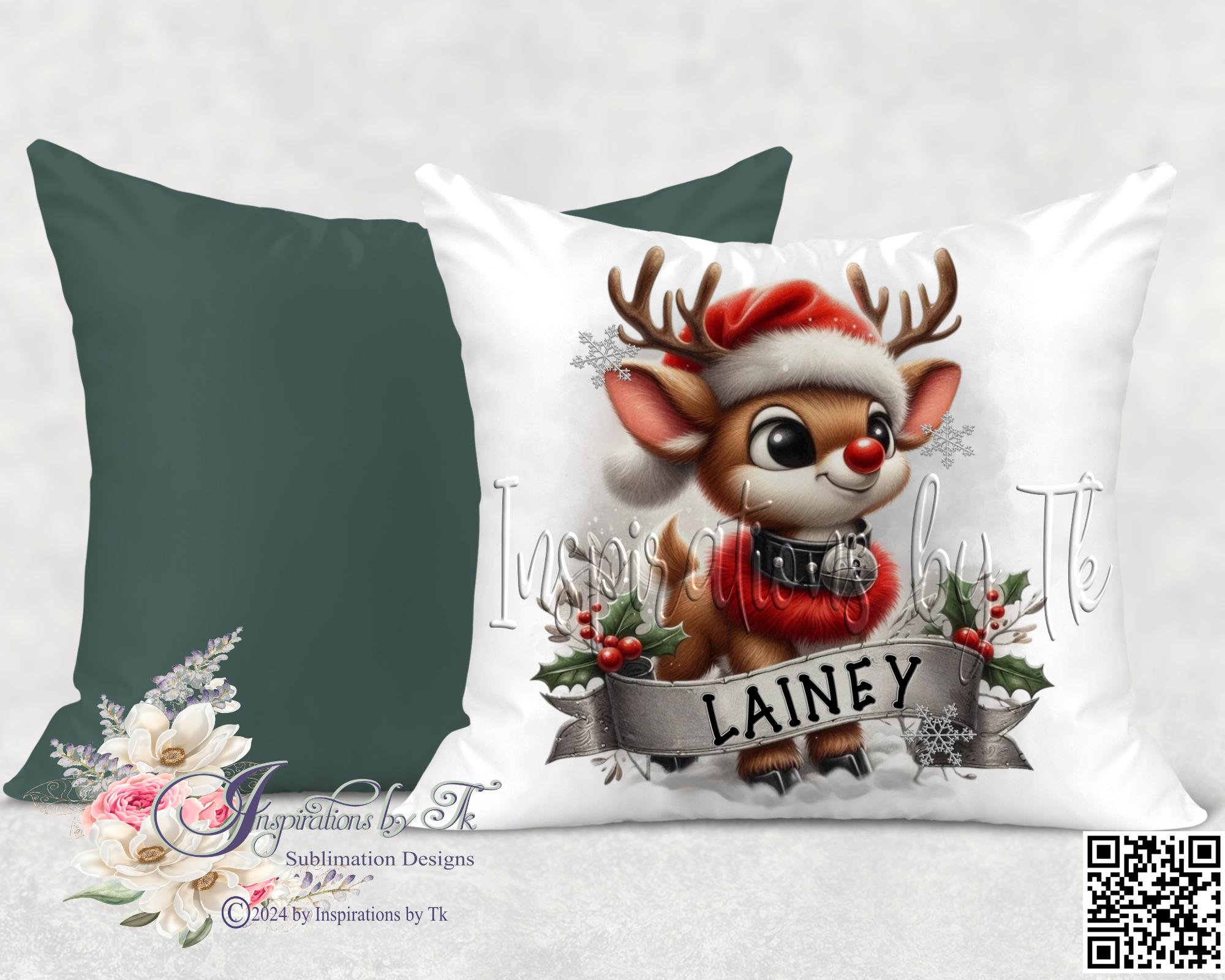 Customizable Red Nose Reindeer Design, Adorable Reindeer, Christmas PNG ...