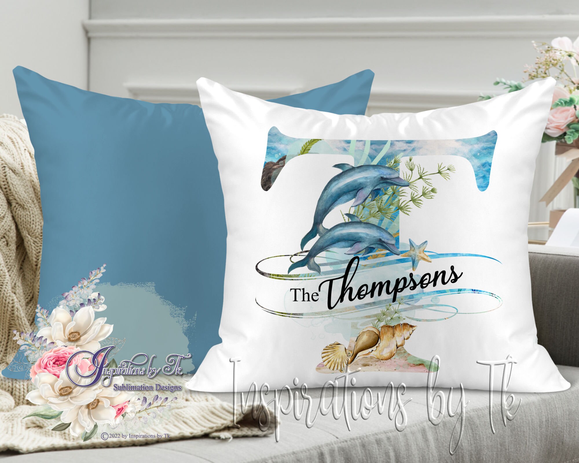 Letter T Dolphin Beach Design, Alphabet Beach Design, Ocean Design ...