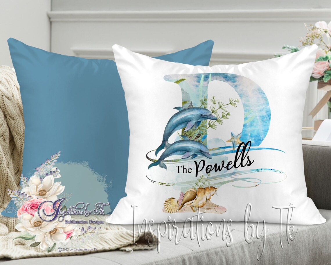 Letter P Dolphin Beach Design Alphabet Beach Design Ocean - Etsy